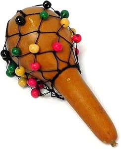 Amazon.com: Rasta Beaded Gourd Shekere Shaker – Handmade Peruvian ...