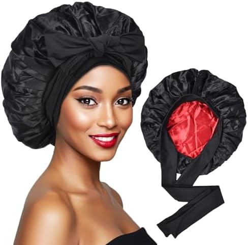 Amazon.com : COOLCHI Satin Bonnet Silk Bonnet for Sleeping Women Double ...