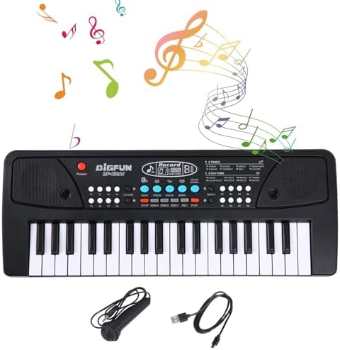 Buy Likes Kids Piano with Mic | 37 Keys 8 Rhythms 8 Tones 6 Demos Portable Electronic Keyboard ...