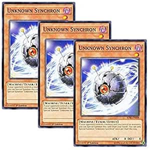Amazon.co.jp: 【 3枚セット 】遊戯王 英語版 SDSE-EN008 Unknown Synchron アンノウン・シンクロン ...