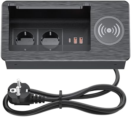 BQO PD20W 250V/16A 2m Cable Aluminum Retractable Socket with USB Table ...