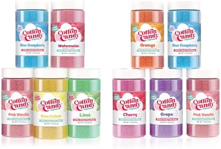 Amazon.com: Cotton Candy Express Floss Sugar Variety Pack bundle ten ...