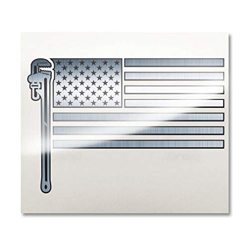 Amazon.com: Plumbers American Flag Plumbing Pipe Wrench Decal Sticker ...