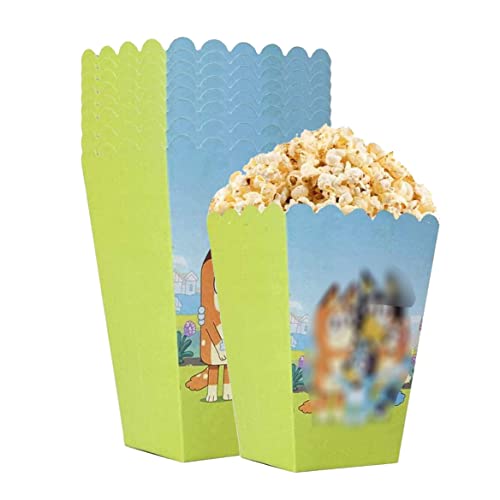 Buy 18pcs Bluey Party Popcorn boxes Popcorn Holders Bluey Treat Paper ...