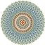 iEvery Round Tablecloth 150cm Boho Wipeable Tablecloths Polyester Wipe ...