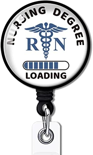 Amazon.com : YAZMEEN Nursing Degree Loading Retractable Badge Reel with ...