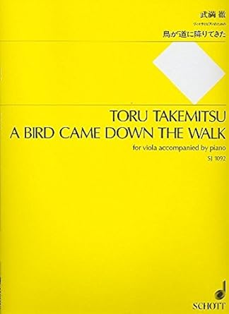 Amazon.com: A Bird came down the Walk: viola and piano.: 9790650010092 ...