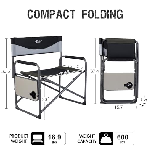 Snapklik.com : PORTAL Oversized Camping Chairs For Adults, 27.6 Inch ...