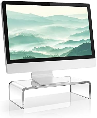 Amazon.com: DYCacrlic Clear Acrylic Computer Monitor Stand, Heavy Duty ...