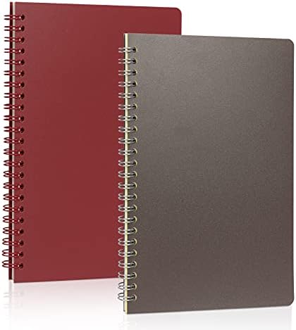 Songaa [2 Pack] Spiral Notebook, A5 Size College Ruled Spiral Notebook ...