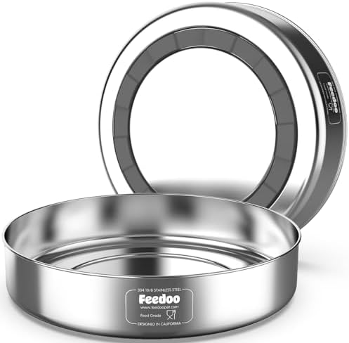 Pet Supplies : QT Dog - Stainless Steel Puppy Pan 8 in Diameter : Pet ...