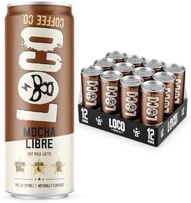 Amazon.com: Loco Coffee Mocha Oat Milk Latte Cold Brew Coffee [Mocha ...