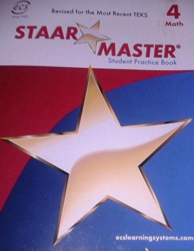 STAAR MASTER® Student Practice Book, Math, Gr. 4 REVISED Sticker Books ...