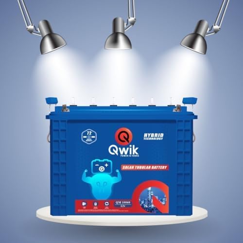 New Qwik Power 150 Ah -12V Tall Tubular Inverter/UPS/Solar Battery with 72 Months Warranty for ...