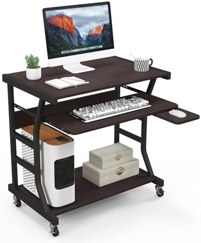 Yaheetech Movable Computer Office Desk PC Laptop Table Home Office ...