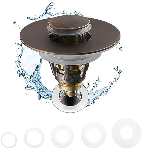 Amazon.com: Universal Bathroom Sink Stopper Bullet Core Push Type Basin ...