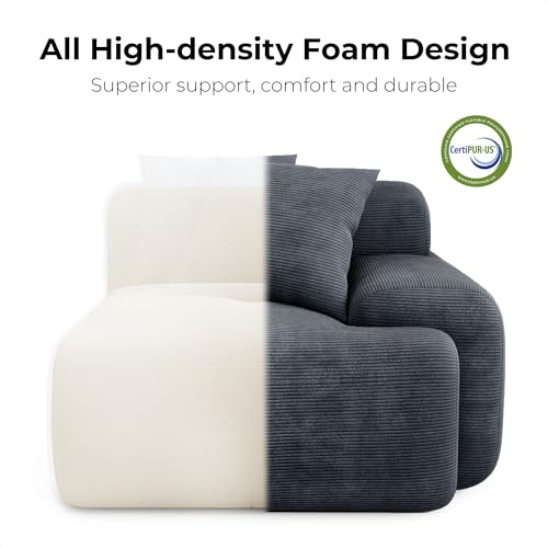 LIKIMIO 118 inch Modern L-Shaped Modular Sectional Sofa for Living Room ...