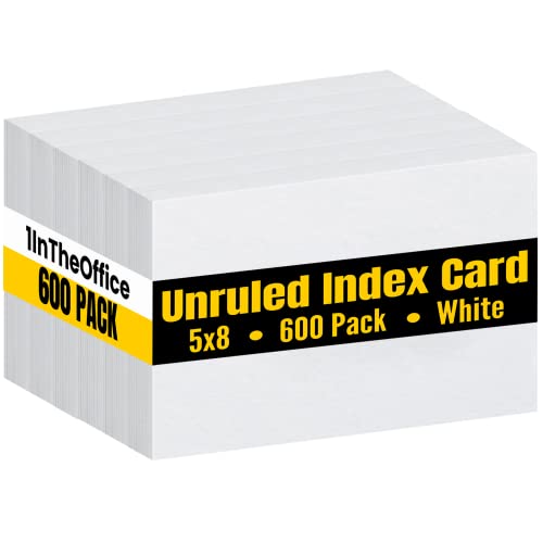 Snapklik.com : 1InTheOffice Index Cards 5x8 Blank