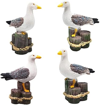 Amazon.com: BLAPNK Vivid Miniature Seagull Figurines Vivid 4 Pcs Fairy ...