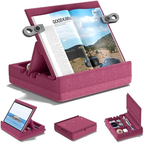 KDD Book Stand for Reading, Multi-Angle Viewing Reading Pillow Stands ...
