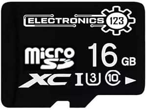 Amazon.com: Electronics123 E123 Class 10 MicroSD Card (16GB), MSD16GB ...