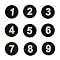 Round Locker Number Tag Sticker Room Number Door Sign with Self ...