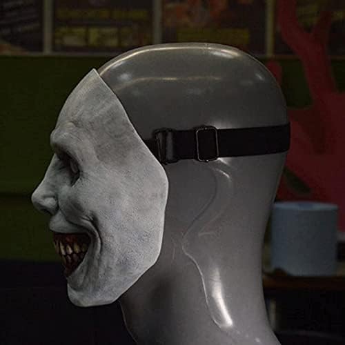 Amazon.com: JDKOD Halloween Mask Scary Smiling Demons Mask with White ...