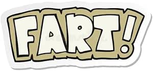 Amazon.com - Funny Fart Sticker Decal for Wall, Laptop, Cell, Truck ...