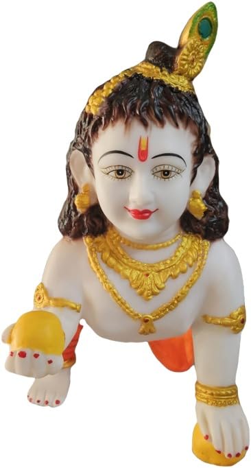 Buy Alka Gift Shop Orignal Blue Eyes Laddu Gopal Murti Statue Laddu ...