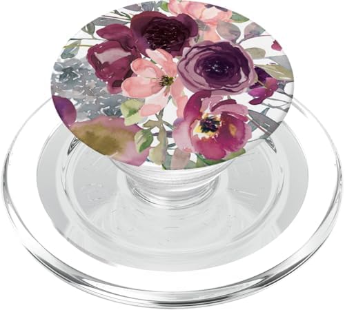 Amazon.com: Floral Purple And Pink Flowers Pretty Watercolor PopSockets ...