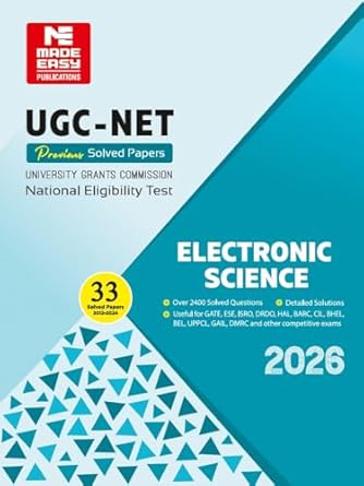 Buy UGC-NET 2026: Electronic Science Previous Solved Papers Book Online at Low Prices in India ...