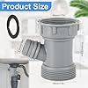 Amazon.com: Kitchen Sink Drain Pipe Adapter, Versatile Y-Shaped ...