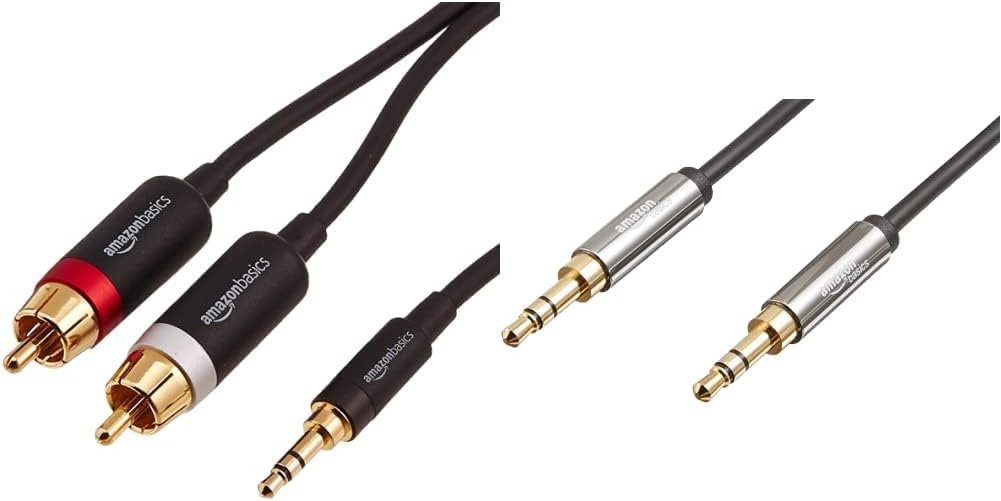 Amazon.com: Amazon Basics 3.5 mm Male to Male Stereo Audio Cable, 8 ...