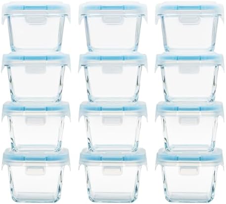 Amazon.com: Urban Green Glass Food Container Set with Glass Lid, 4 Pack ...