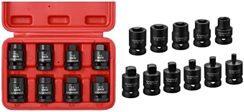CASOMAN 8PCS 1/2-Inch Drive Pipe Plug Socket Set, Cr-Mo, SAE, Male ...