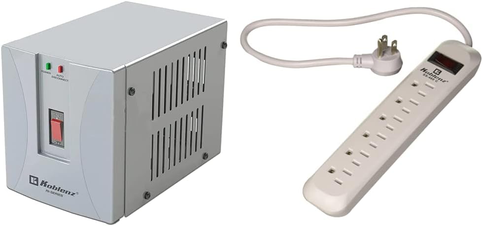 Koblenz Regulador para Linea Blanca + Supresor de Picos Trifásico con 6 ...