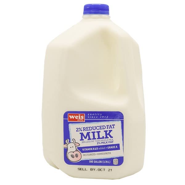 Amazon.com: Weis Quality, Milk Grade A 2% Reduced Fat, 128 Fl Oz ...