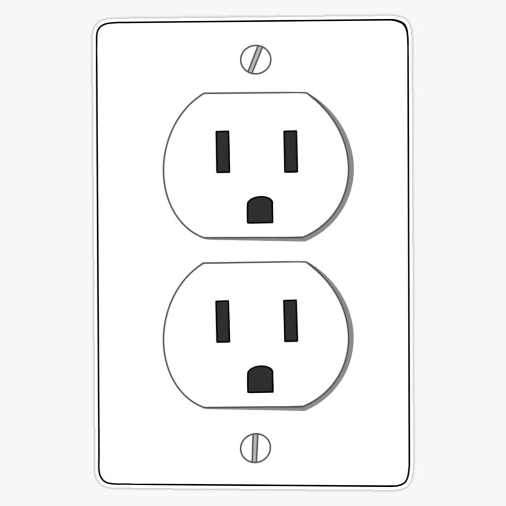 Amazon.com - April Fools Charging Socket Bumper Sticker Vinyl Decal 5"