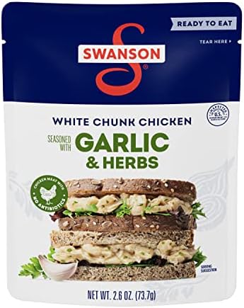 Amazon.com : Swanson Garlic and Herbs White Chunk Fully Cooked Chicken ...