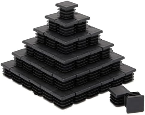 Amazon.com: FiveEyes 1x1 1" Square Tubing Plastic Plug End Caps 10 Pack ...