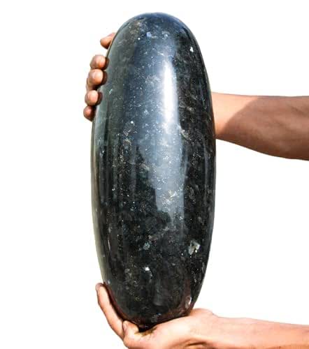 Amazon.com: Polished Crystal Lingam Black Larvikite Huge 390mm / 34 ...