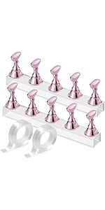 Amazon.com: Etercycle Acrylic Nail Display Stand DIY Nail Crystal ...
