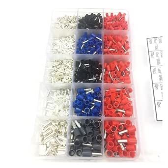 1530pcs 22~12AWG Bootlace Ferrules kit Uninsulated Butt Connector set ...