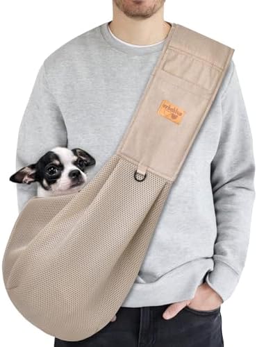 Adiwo Puppy Carrier Sling,Reversible Hands-free Dog Carry Sling for ...