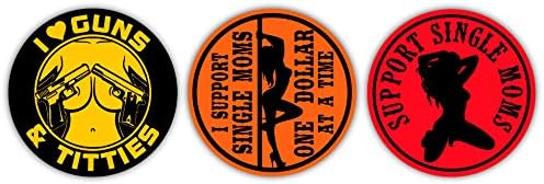 Amazon.com: (x3) Hard Hat Stickers | I Love Guns and Titties | I ...