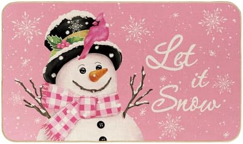 Amazon.com: AnyDesign Christmas Winter Doormat Snowman Front Door Mat ...