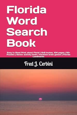Florida Word Search Book: Easy to Read Print about Florid | 6x9 Inches ...