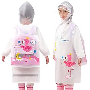 Amazon.com: Kids Raincoat Boys Girls Rain Wear Children Rain Poncho Cartoon Kids Waterproof Rain ...