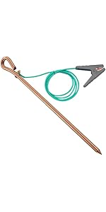 MOKIKUBA 8ft Ground Rod Kit 5/8” Clad Copper Grounding Rod with ...