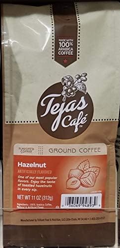 Amazon.com : Tejas Cafe Hazelnut Ground Coffee 11 oz (Pack of 2 ...